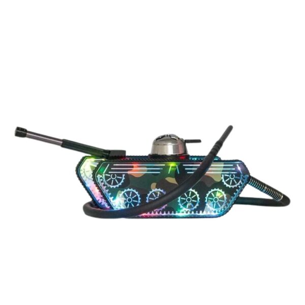 Designer Tank Hookah with LED Light - Blue - Clesho