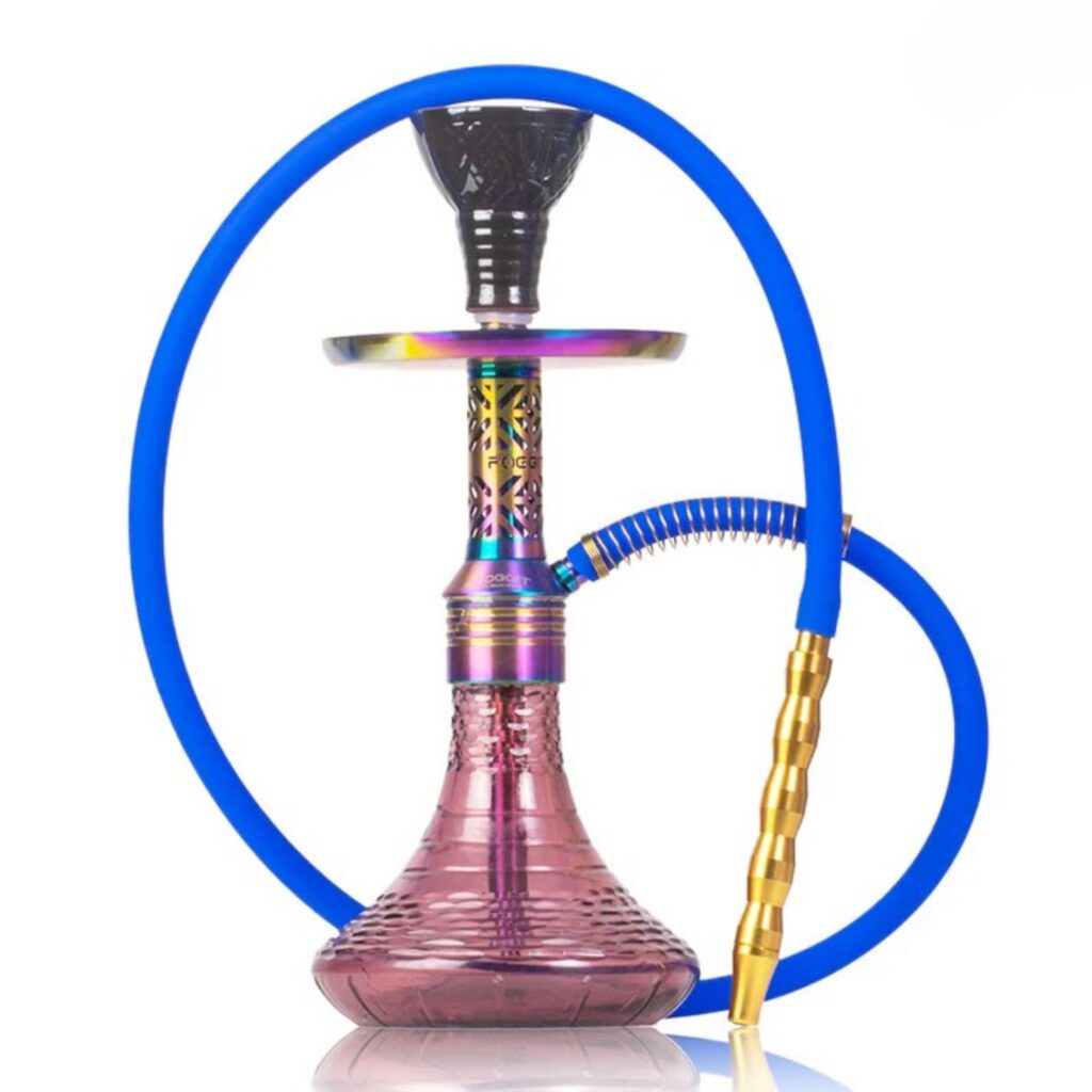 Dark Knight Hookah – Rainbow Stem with Grey Vertigo Base (14 Inches ...