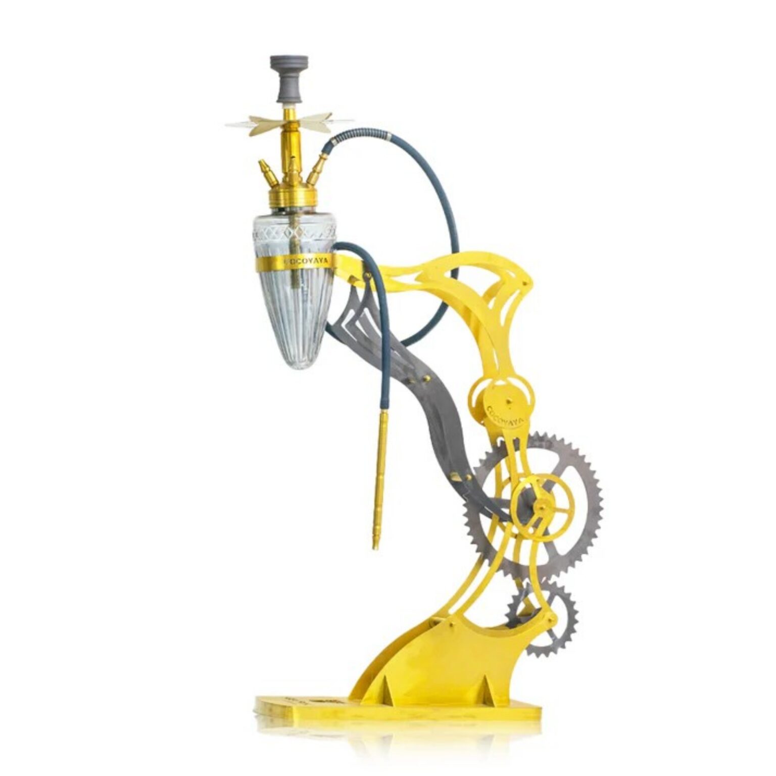 COCOYAYA Megatron Hookah – Golden Edition | 4 Feet Tall Luxury Shisha ...